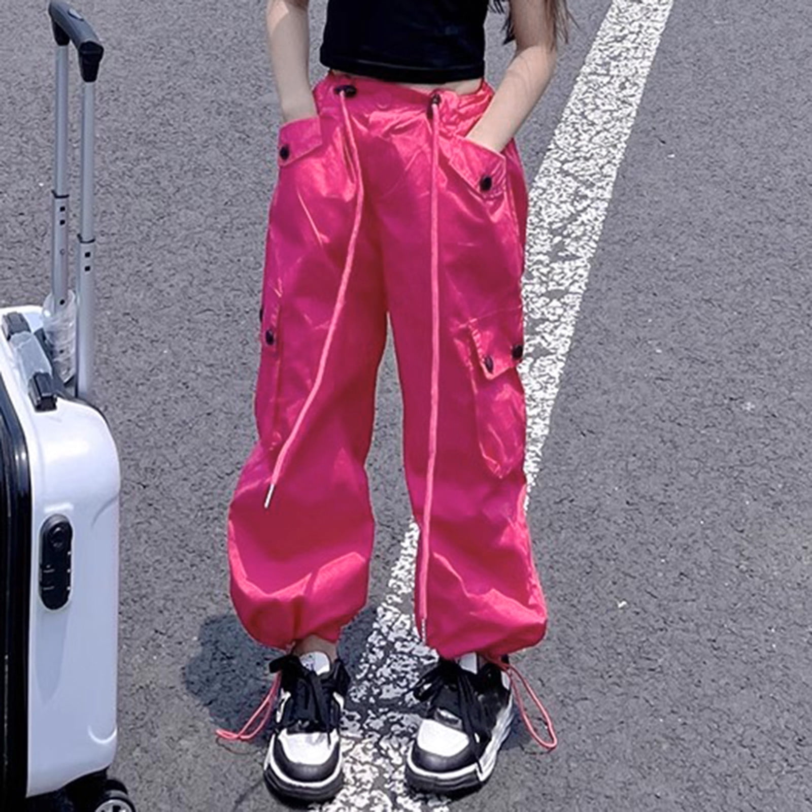 Kids Cargo Pants Stretch Elastic Waist Baggy Cargo Pants With Pocket ...