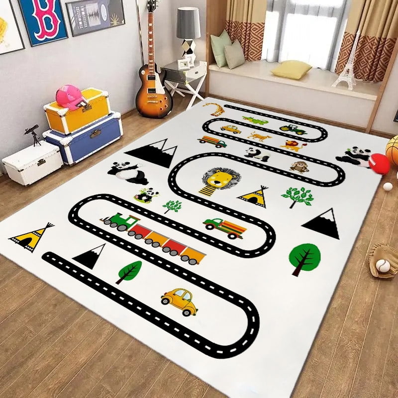 Kids Carpet Playmat Rug Large City Life Carpet Learning Exercise Mat ...