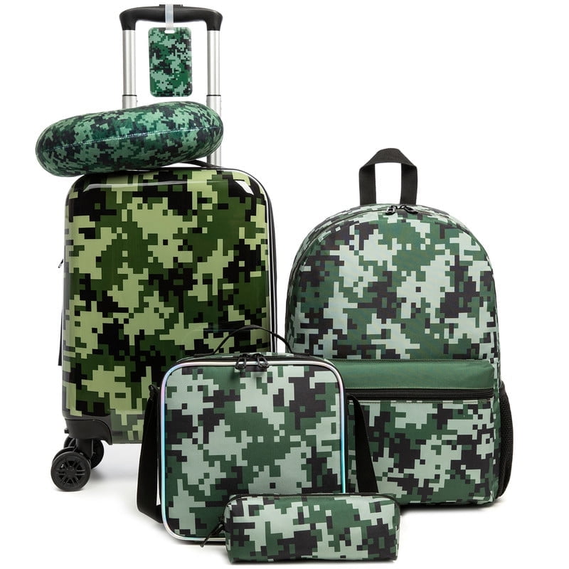 Kids Carry on Luggage Sets for Boys Hardshell Suitcases with Wheels 5 ...