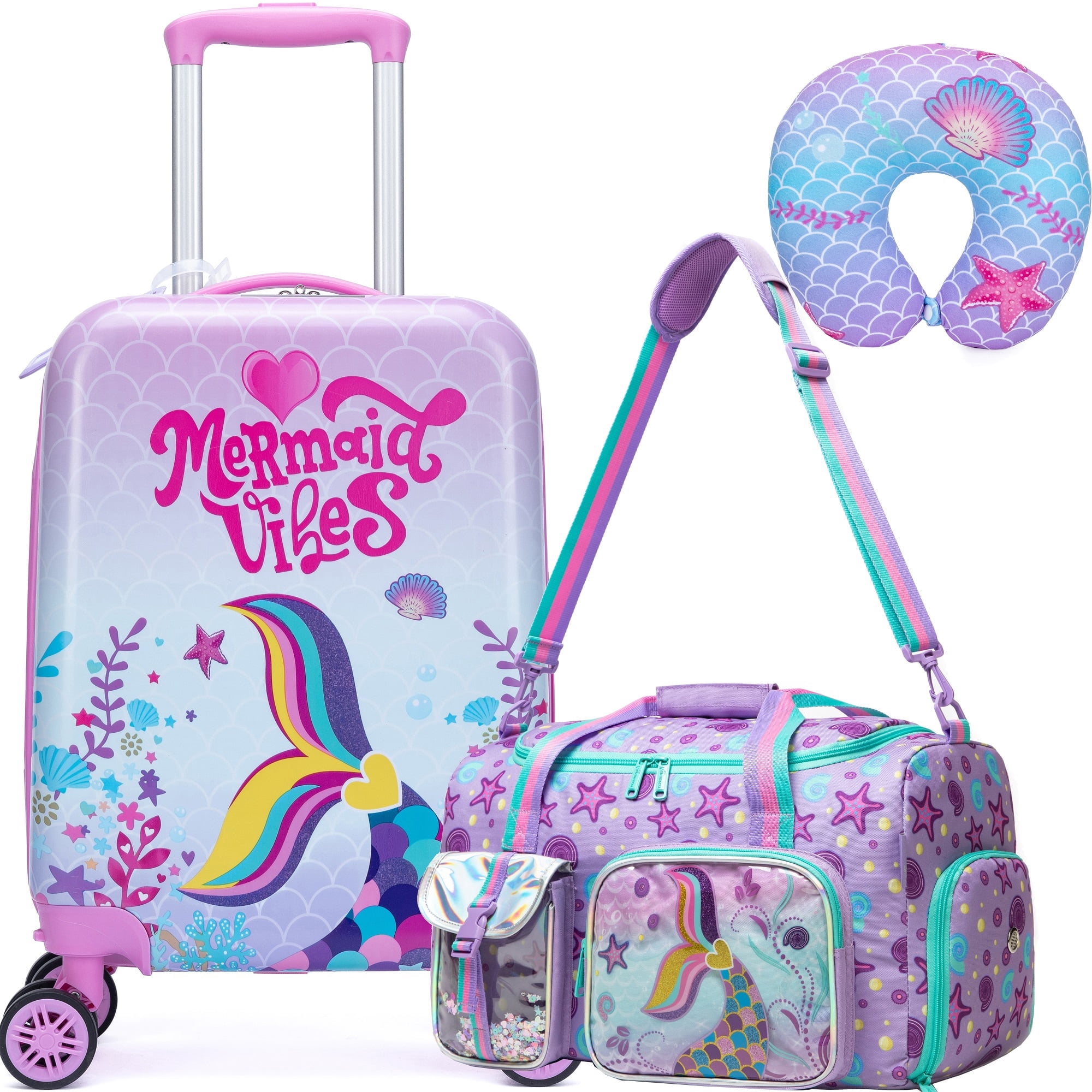 Kids Carry on Luggage Sets for Girls Cute Suitcases with Wheels ...