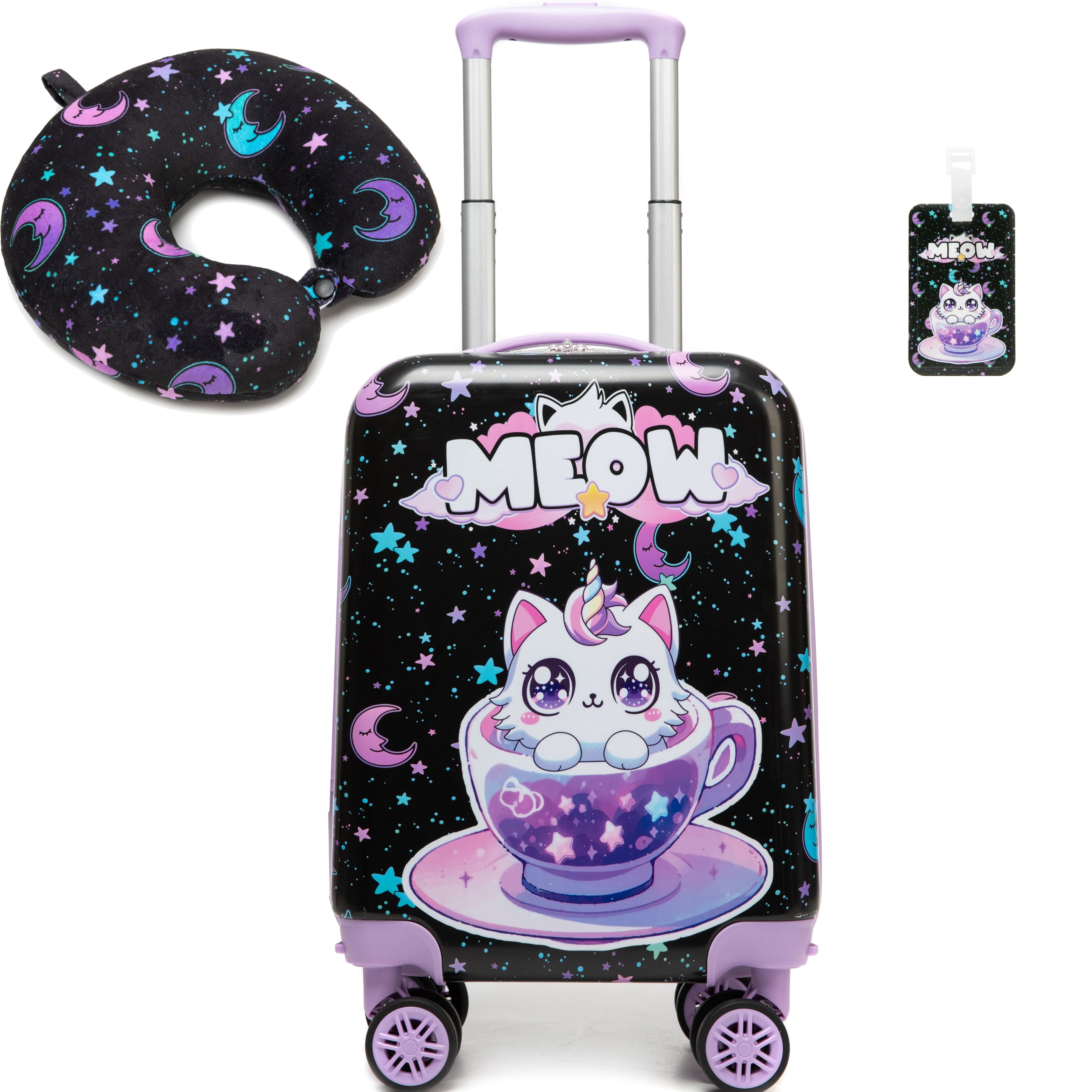 Kids Carry on Luggage Sets for Girls Rolling Small Suitcases with ...