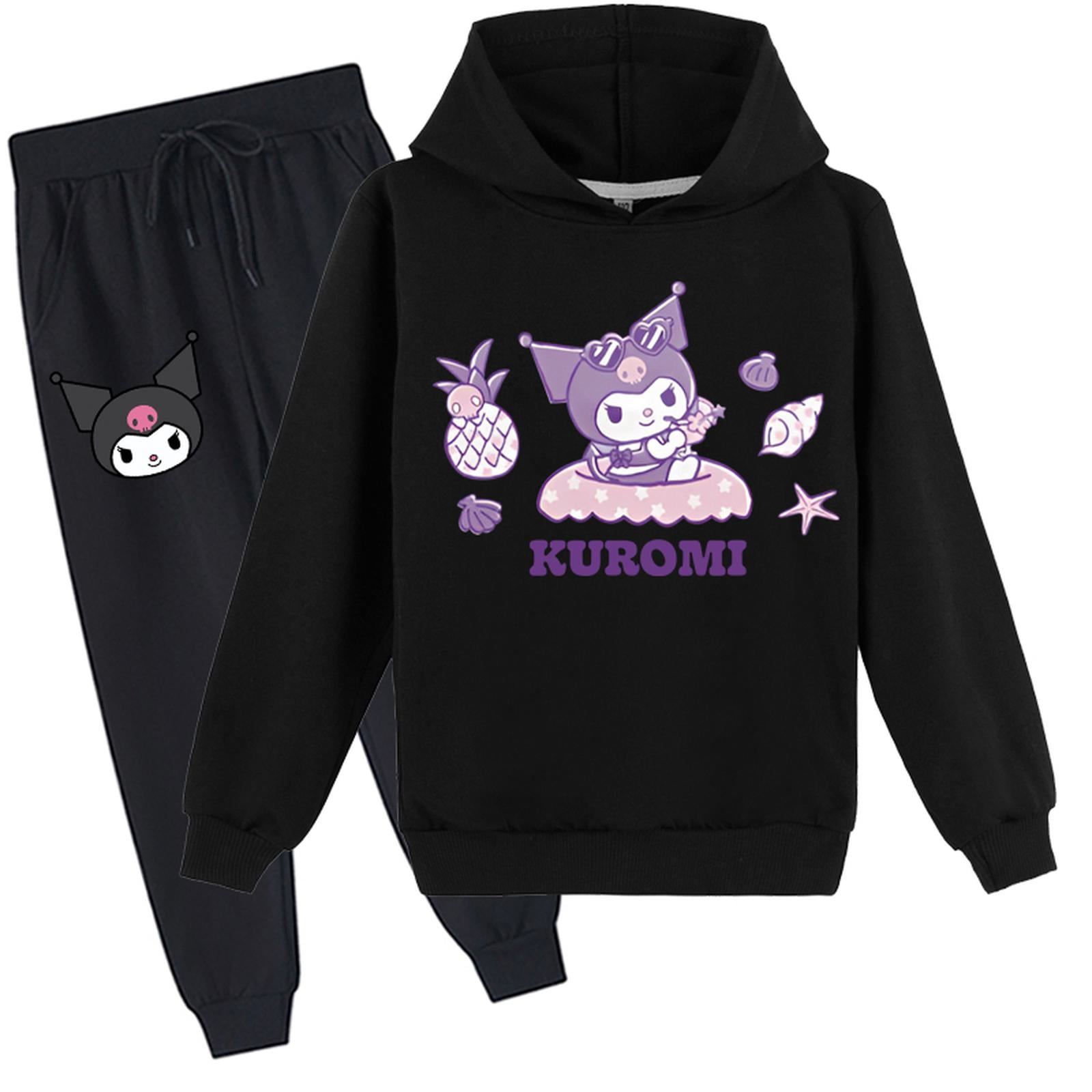 Kids Cartoon Cute Kuromi Hoodie Set for Kids - Stylish Sweatshirt ...