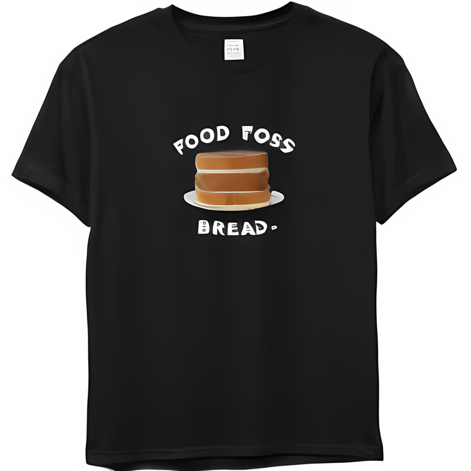 Kids Cartoon Flat Style T-Shirt Design: 'Food Fussing Bread' with Brown ...