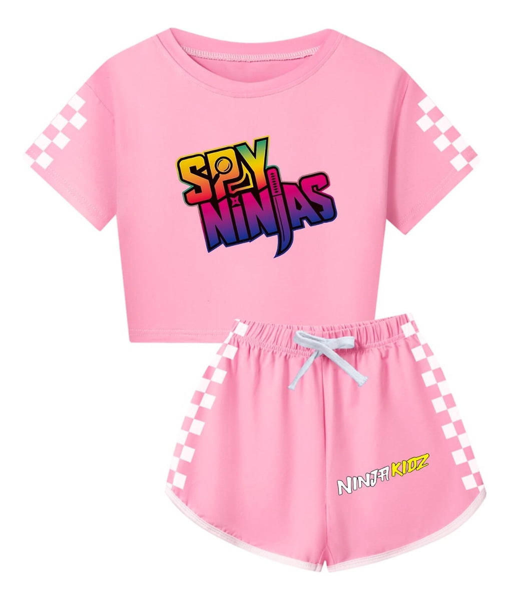 Kids Cartoon Outfit for Girls – Ninja Kidz Inspired Top and Shorts ...