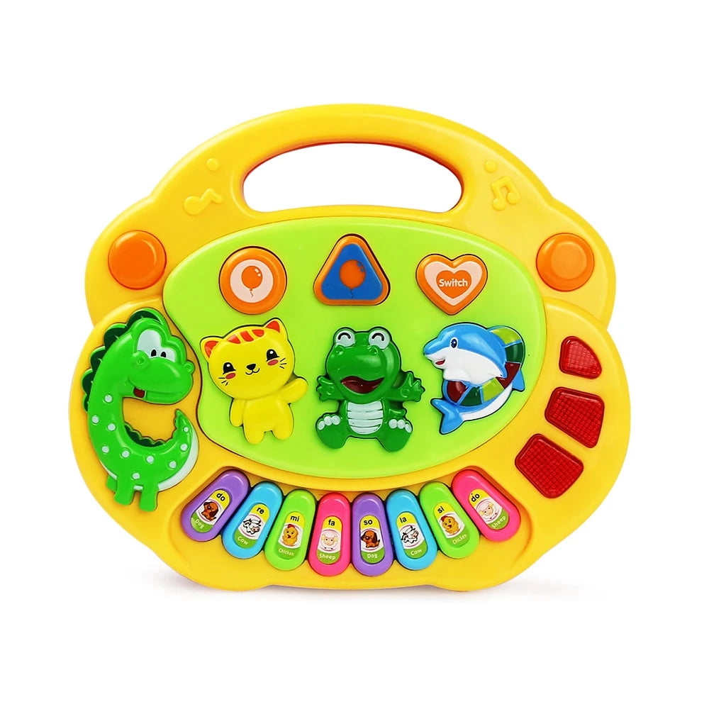 Kids Cartoon Piano Keyboard Game with Animal Sounds Flashing Light ...