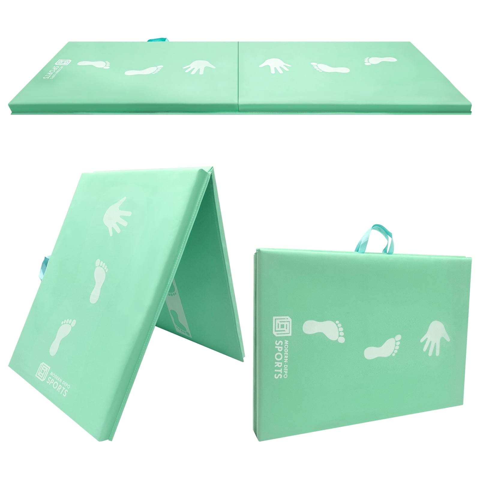 Kids Cartwheel and Beam Training Folding Mat 2-Folding Exercise Mat, 6 ...