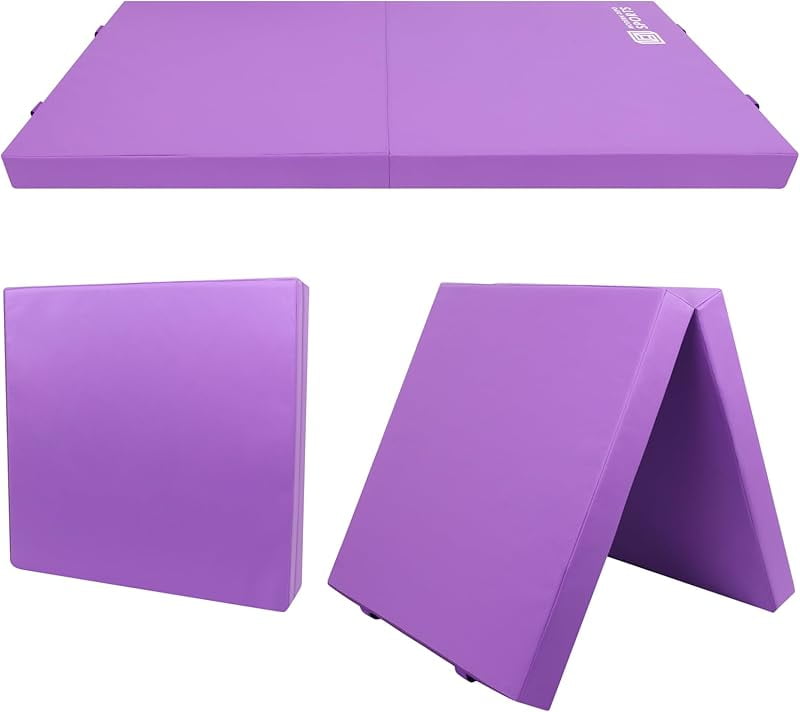 Kids Cartwheel and Beam Training Folding Mat 2-Folding Exercise Mat, 6 ...