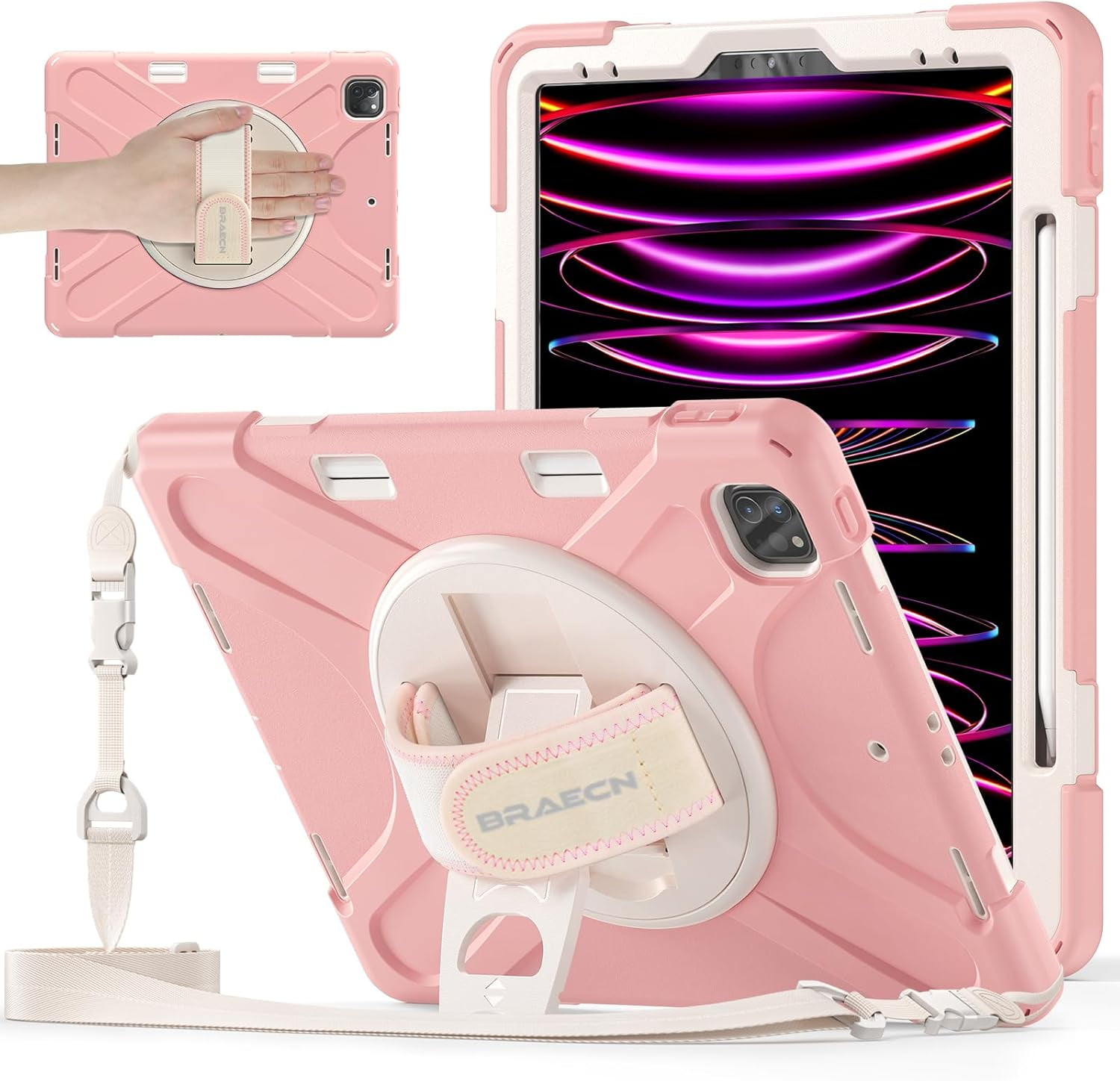 Kids Case for Apple iPad Air 13 inch 2024 iPad Pro 12.9 inch 6th/5th ...