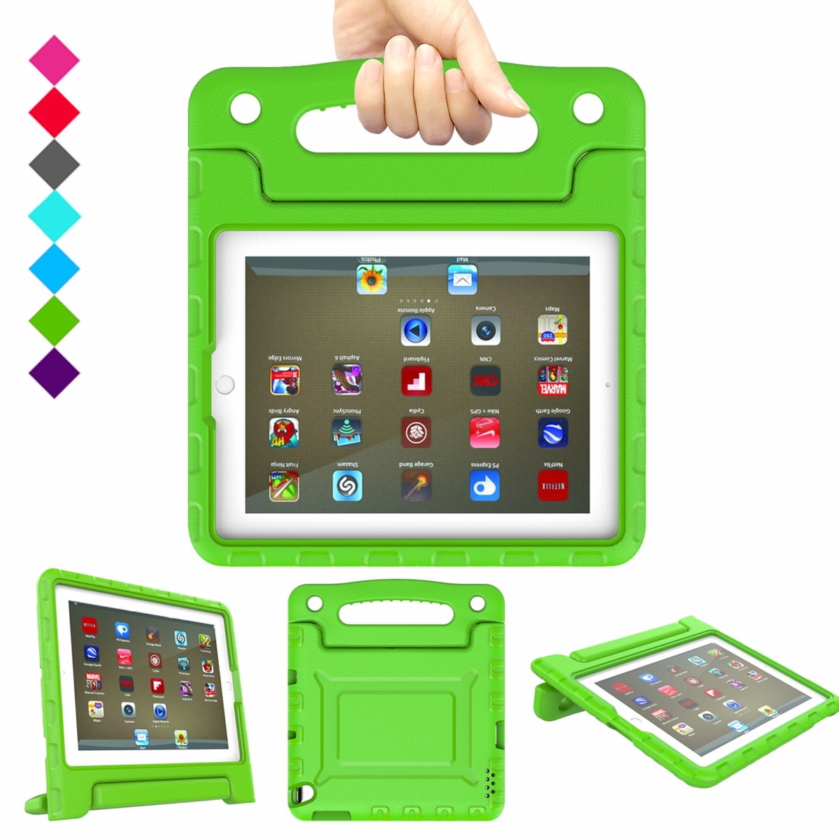 Kids Case for iPad 2 3 4 - Light Weight Shock Proof Convertible Handle ...