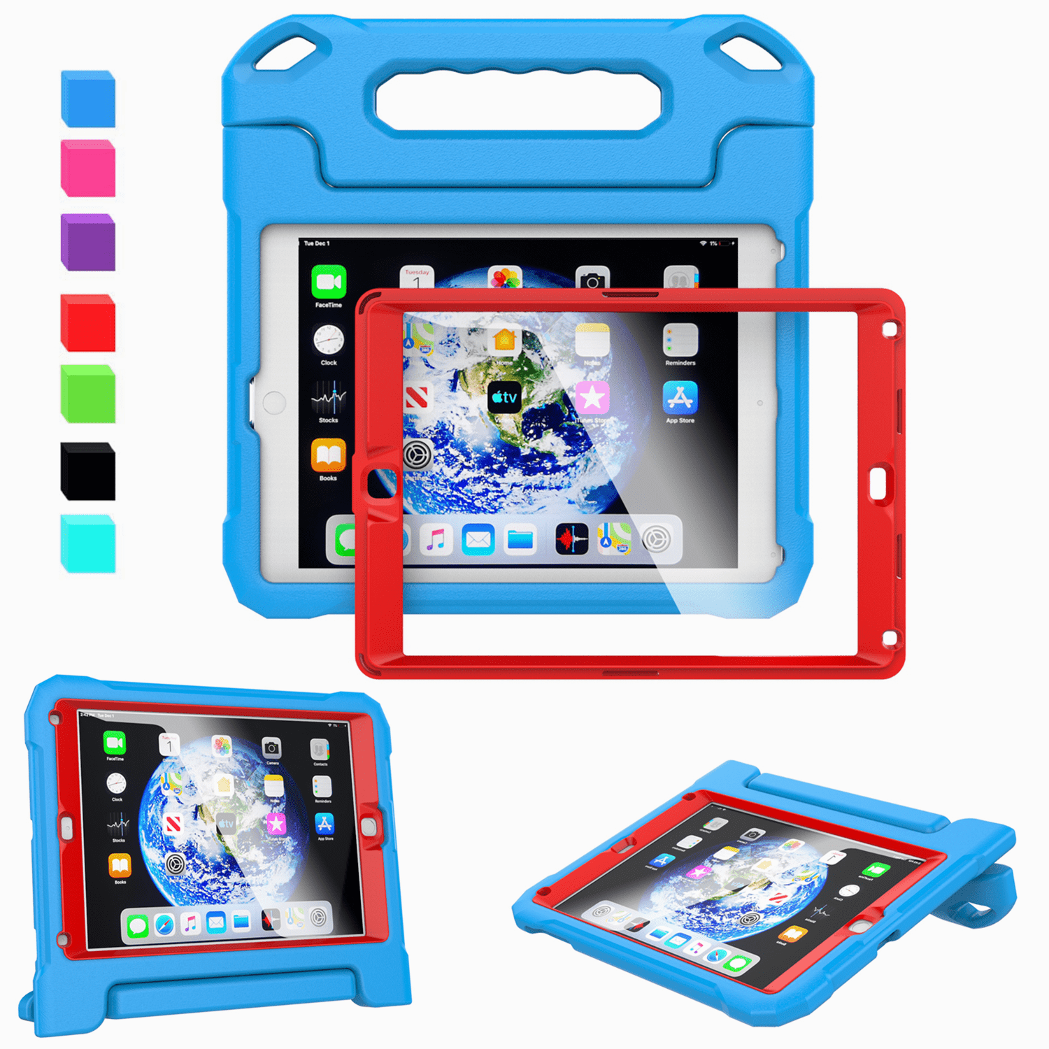 A ADENK Kids iPad Case for 9.7-inch 2018 6th Gen 5th Gen Air Air 2 ...