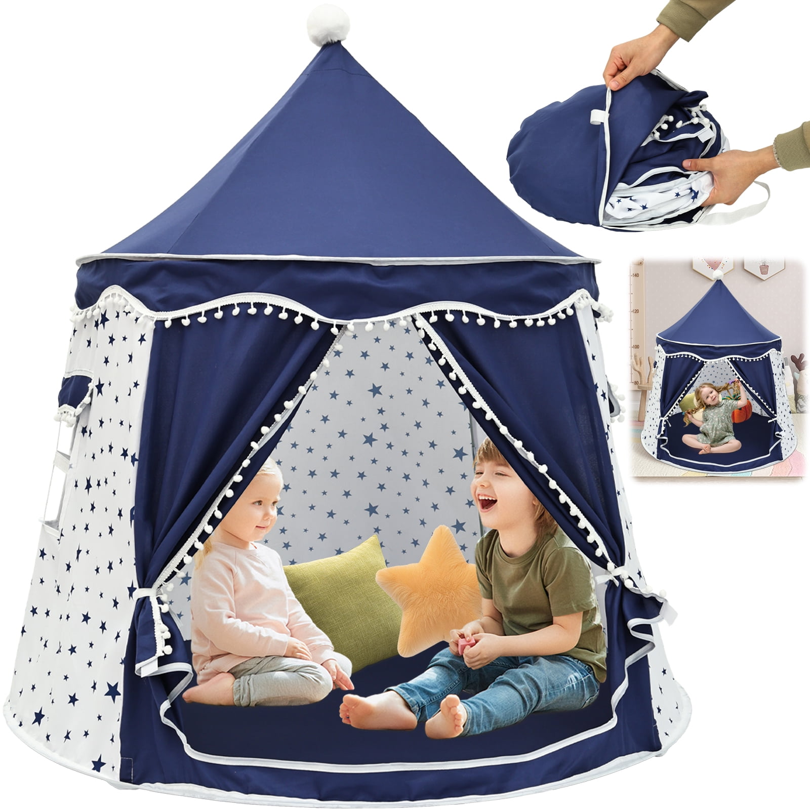Kids Castle Play Tents for Toddlers Pop Up Kids Indoor Playhouse ...