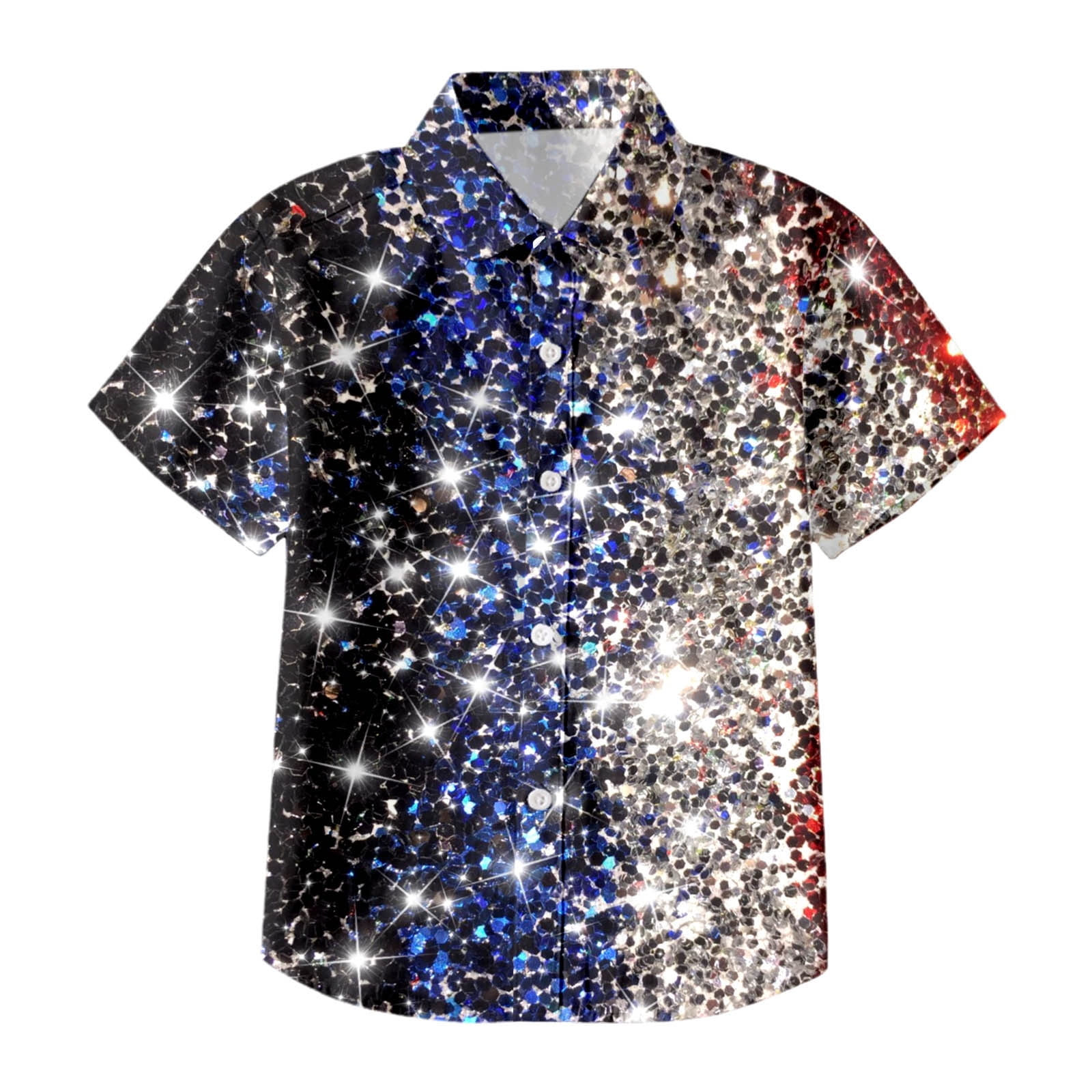 Kids Casual Shirts Girls Summer Lapel Polo Short Sleeve Independence ...