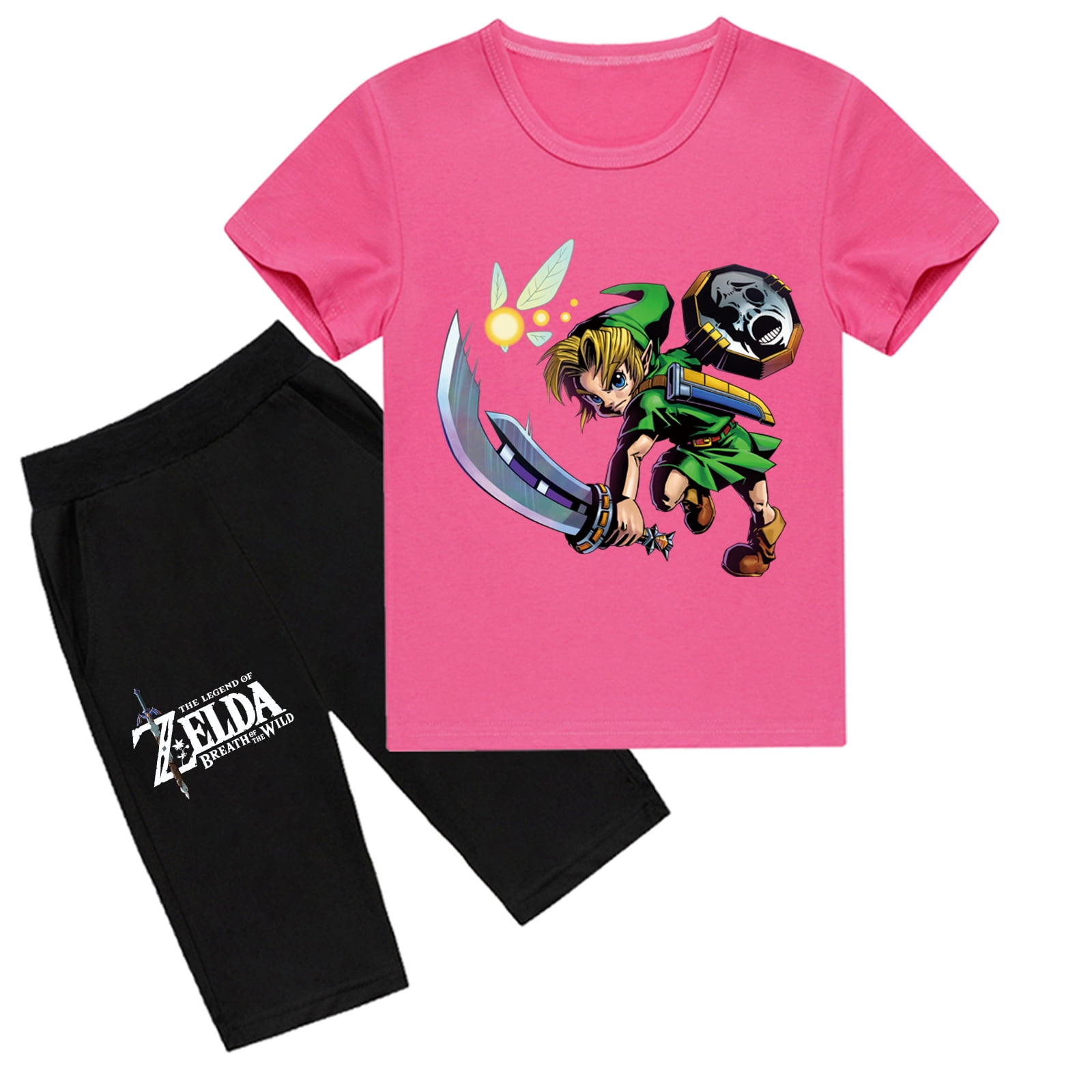 Kids Casual The Legend of Zelda Print Soft Cotton Tee and Short ...