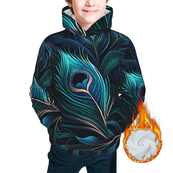 Kids Casual Warm Hoodie for Children Thickened Hooded Sweatshirts ...