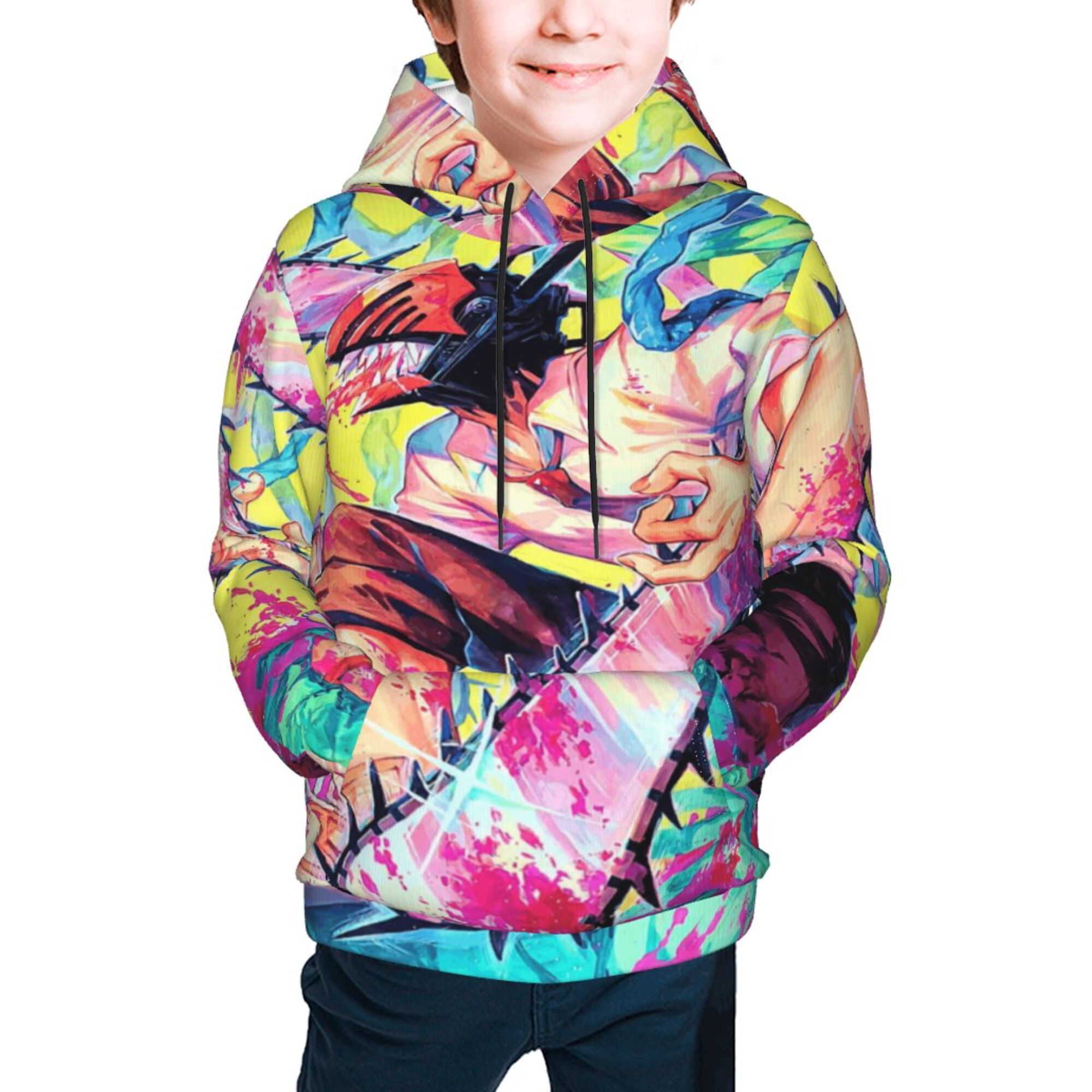 Kids Chai-Nsa,W Anime Men Pullover Hoodie With Pocket 3d Printed ...