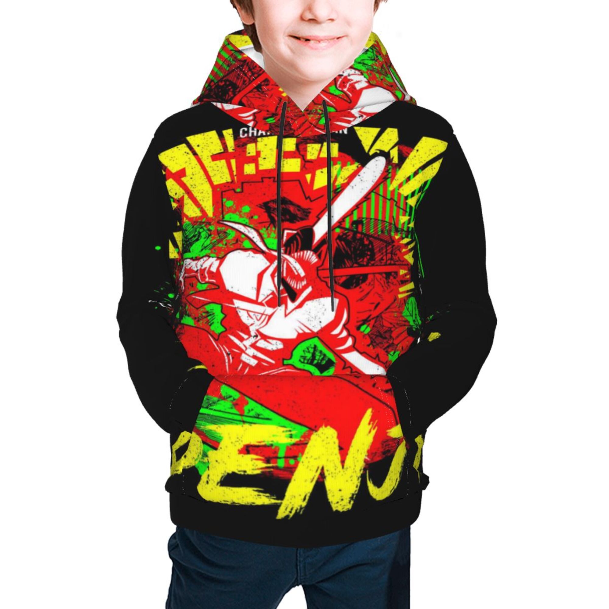 Kids Chai-Nsa,W Anime Men Pullover Hoodie With Pocket 3d Printed ...