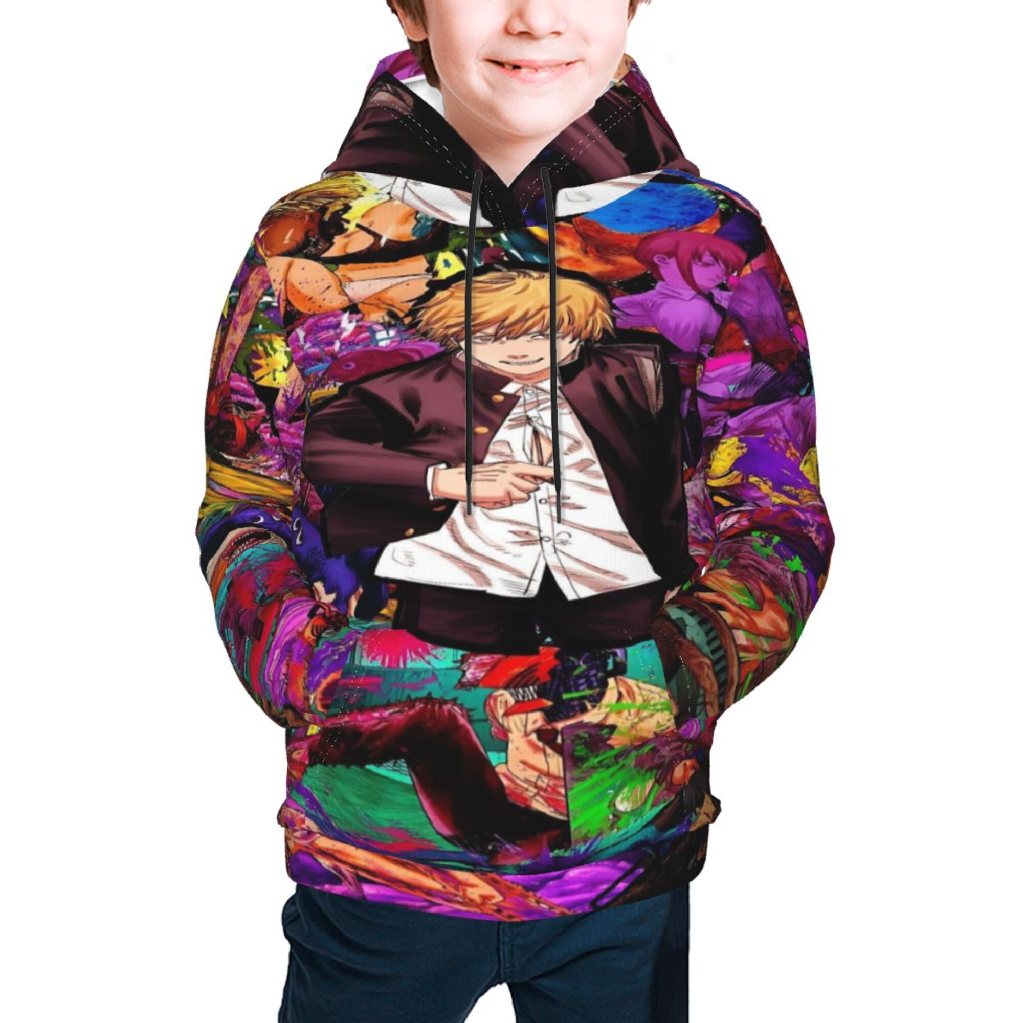 Kids Chai-Nsa,W Anime Men Pullover Hoodie With Pocket 3d Printed ...