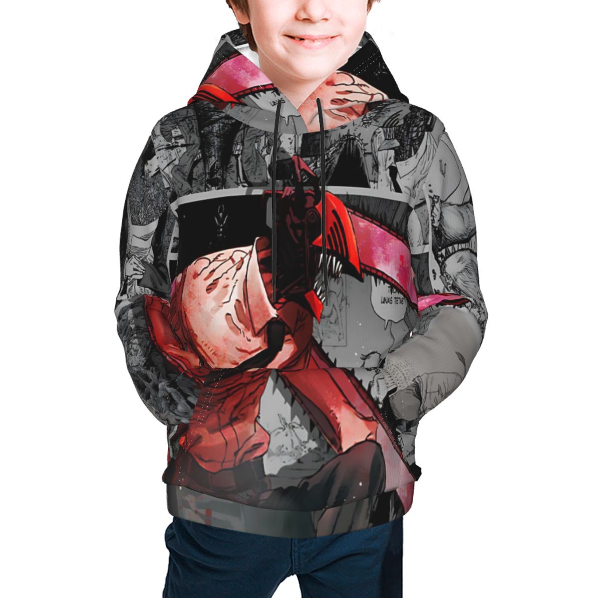 Kids Chai-Nsa,W Anime Men Pullover Hoodie With Pocket 3d Printed ...