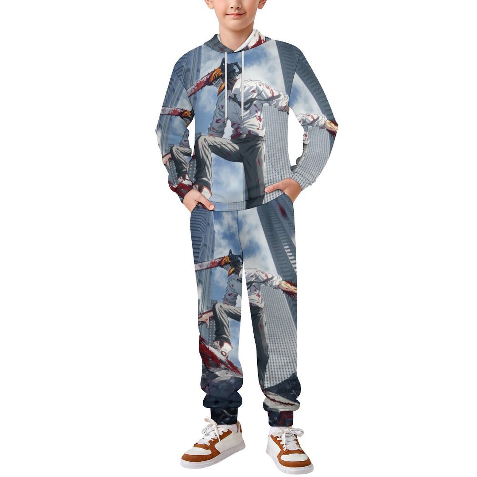 Kids Chai-Nsa,w Anime Men Hoodie With Pant Set 3D Print Hooded ...