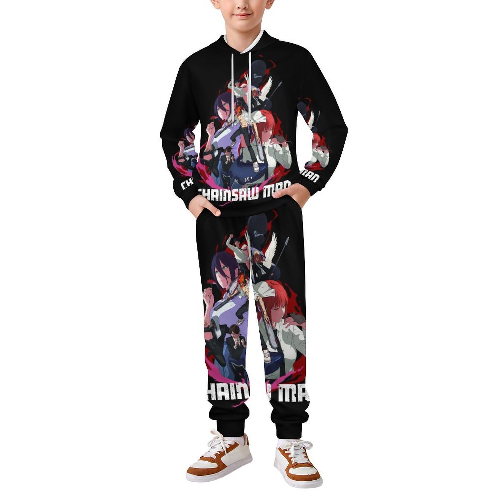 Kids Chai-Nsa,w Anime Men Hoodie With Pant Set 3D Print Hooded ...