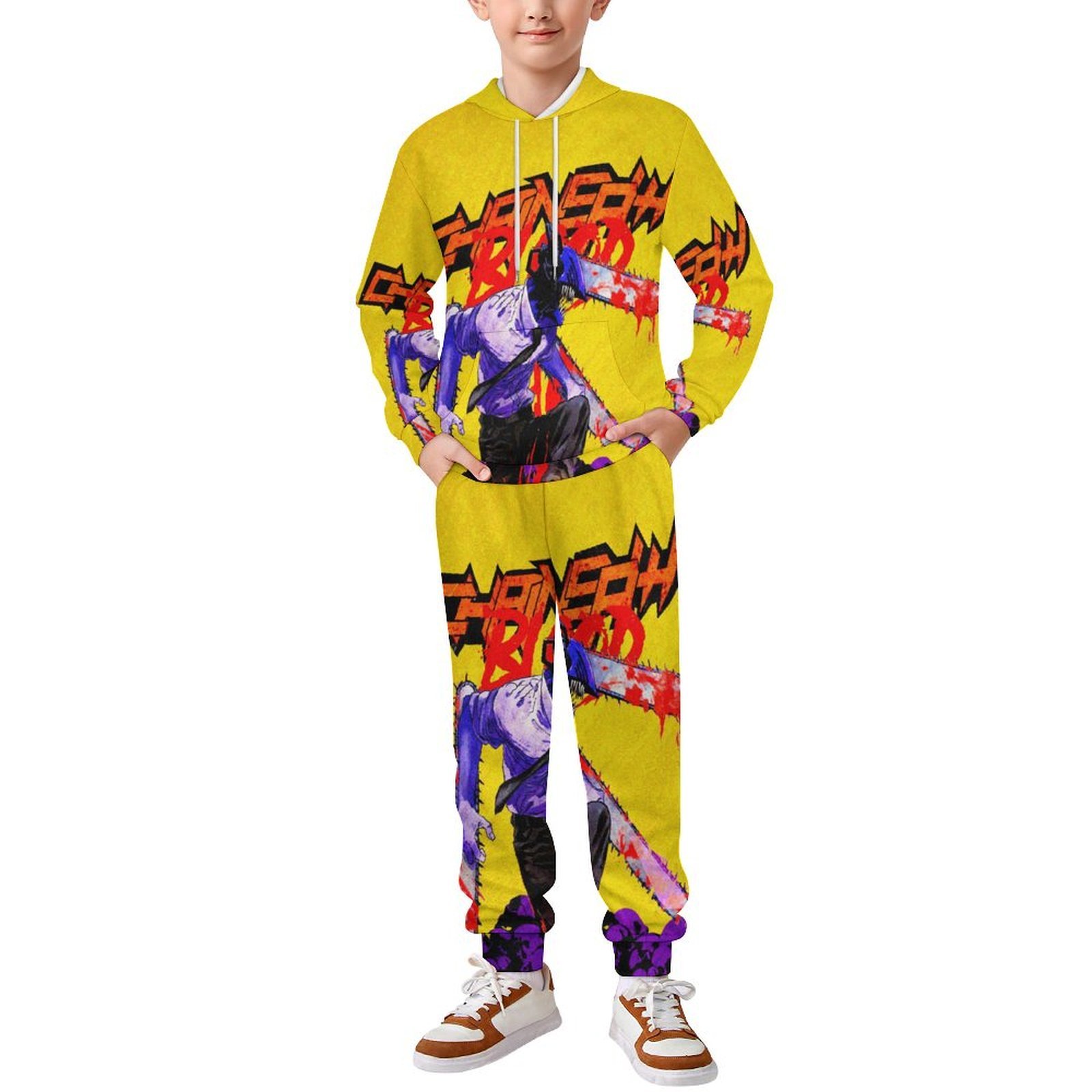 Kids Chai-Nsa,w Anime Men Hoodie With Pant Set 3D Print Hooded ...