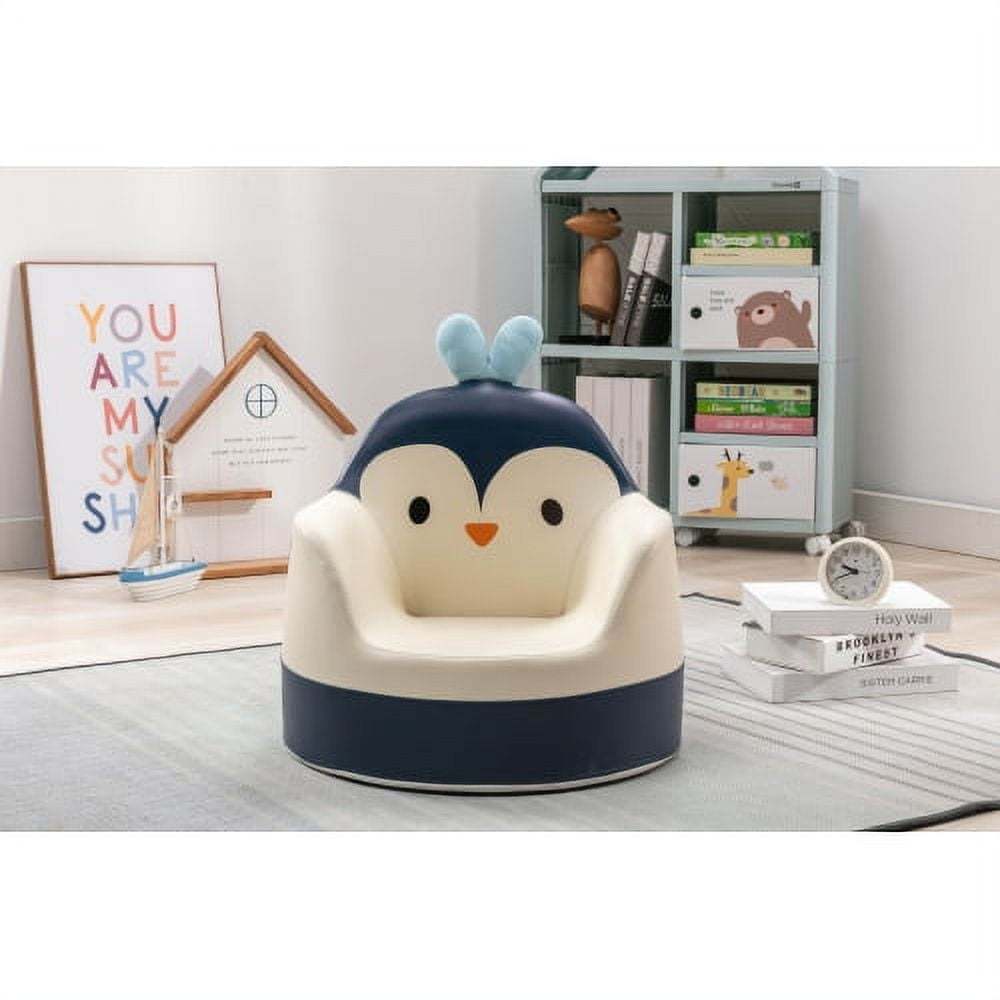Kids Chair,Penguin Shape Accent Chair with Padded Seat Cushion and High ...