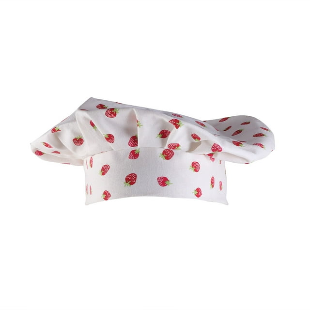 Kids Chef Hat Cotton Strawberry Cooking Cap Adjustable Chef Caps ...