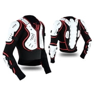 Men's Motorcycle Body Armour Jacket Dirt Bike Off Road Back Spine Chest ...