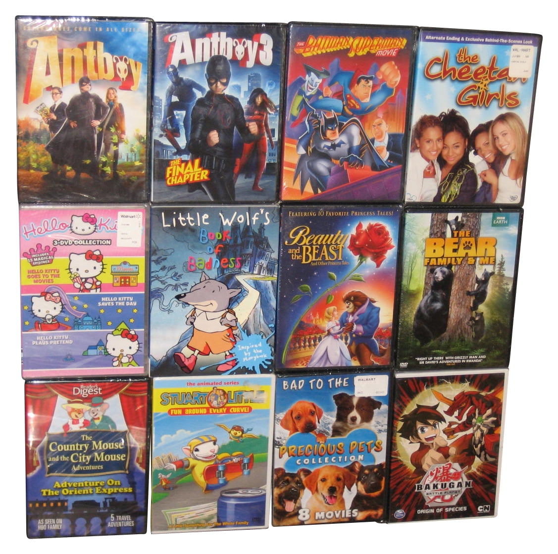 Kids Children DVD Lot of 12 - (Antboy 1 & 3, Batman Superman, Cheetah ...