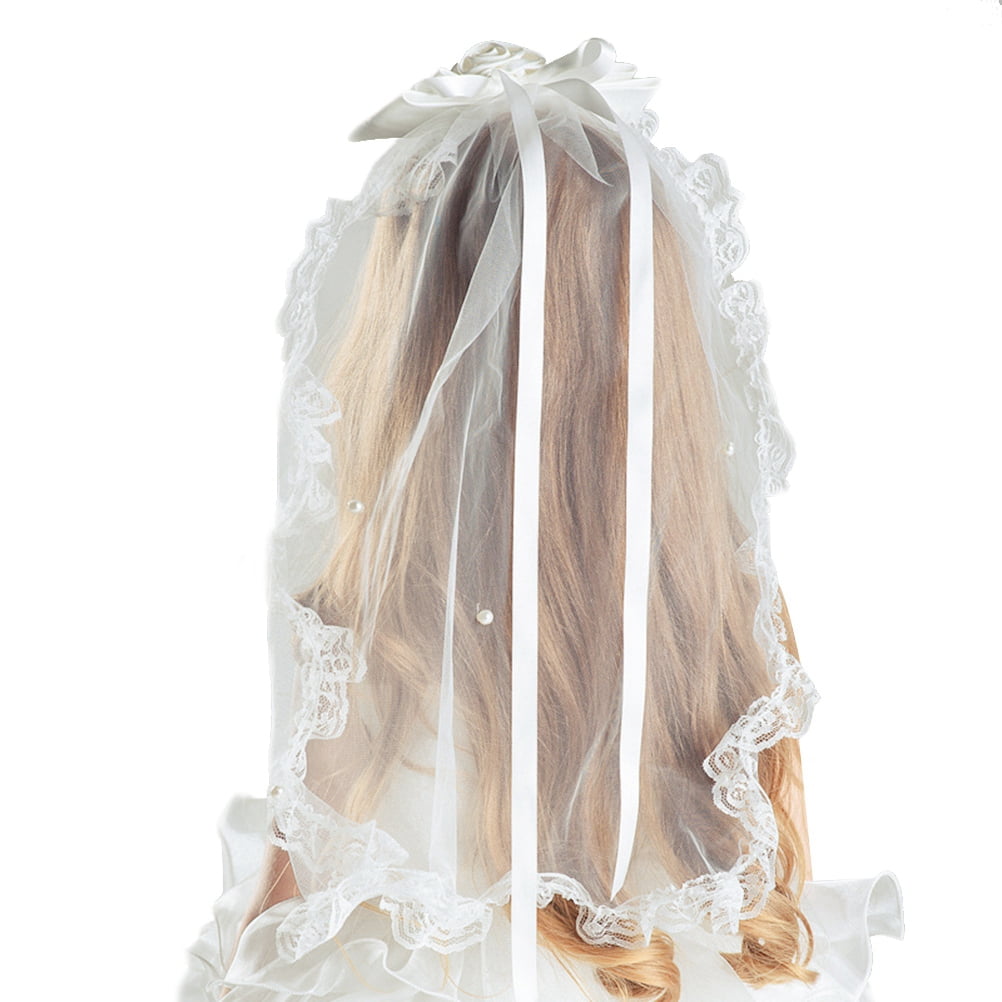 Kids Children Girl First Communion Veils Ivory Lace Wedding Veil Long ...