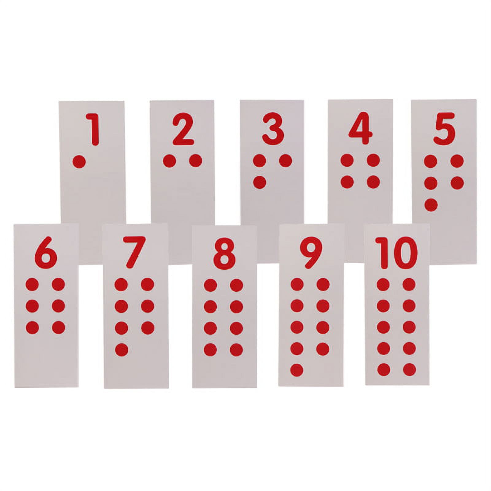 Kids Children Montessori Educational Digital Chips Card Paper for Math ...