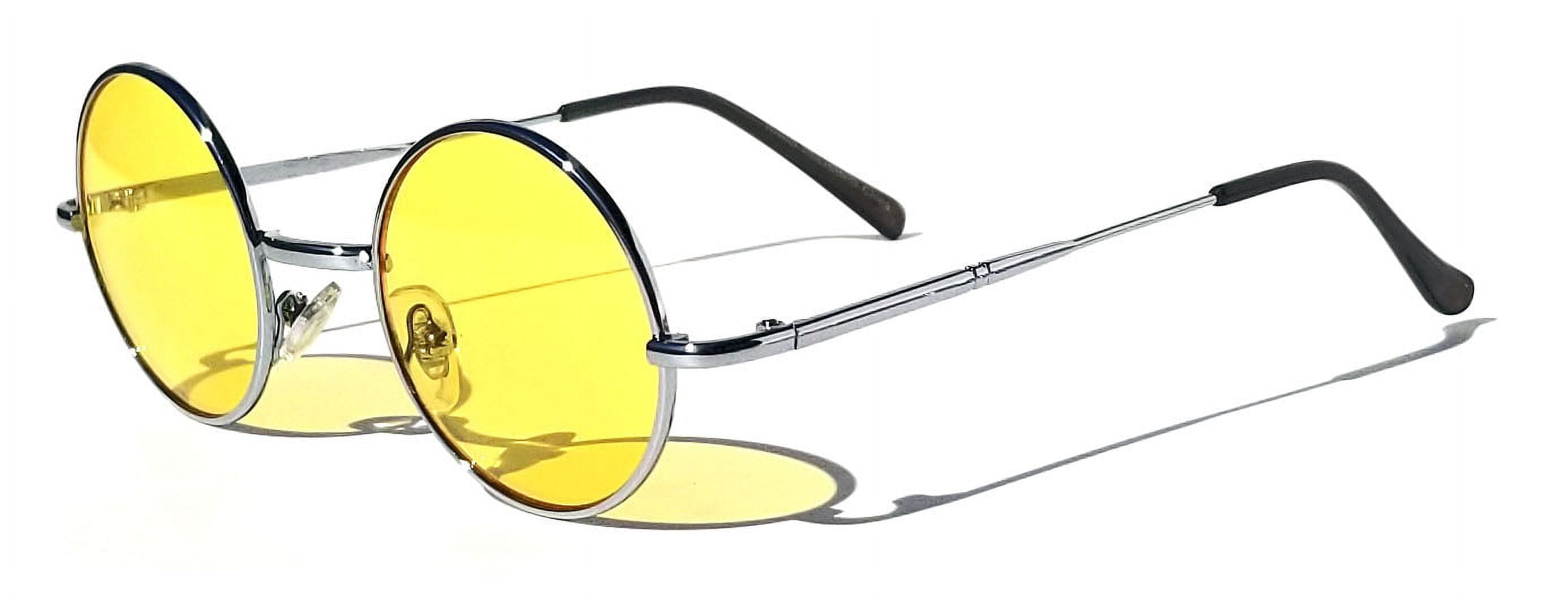 Kids Children Size Hippie Round Circle Lens Lennon Metal Sunglasses ...