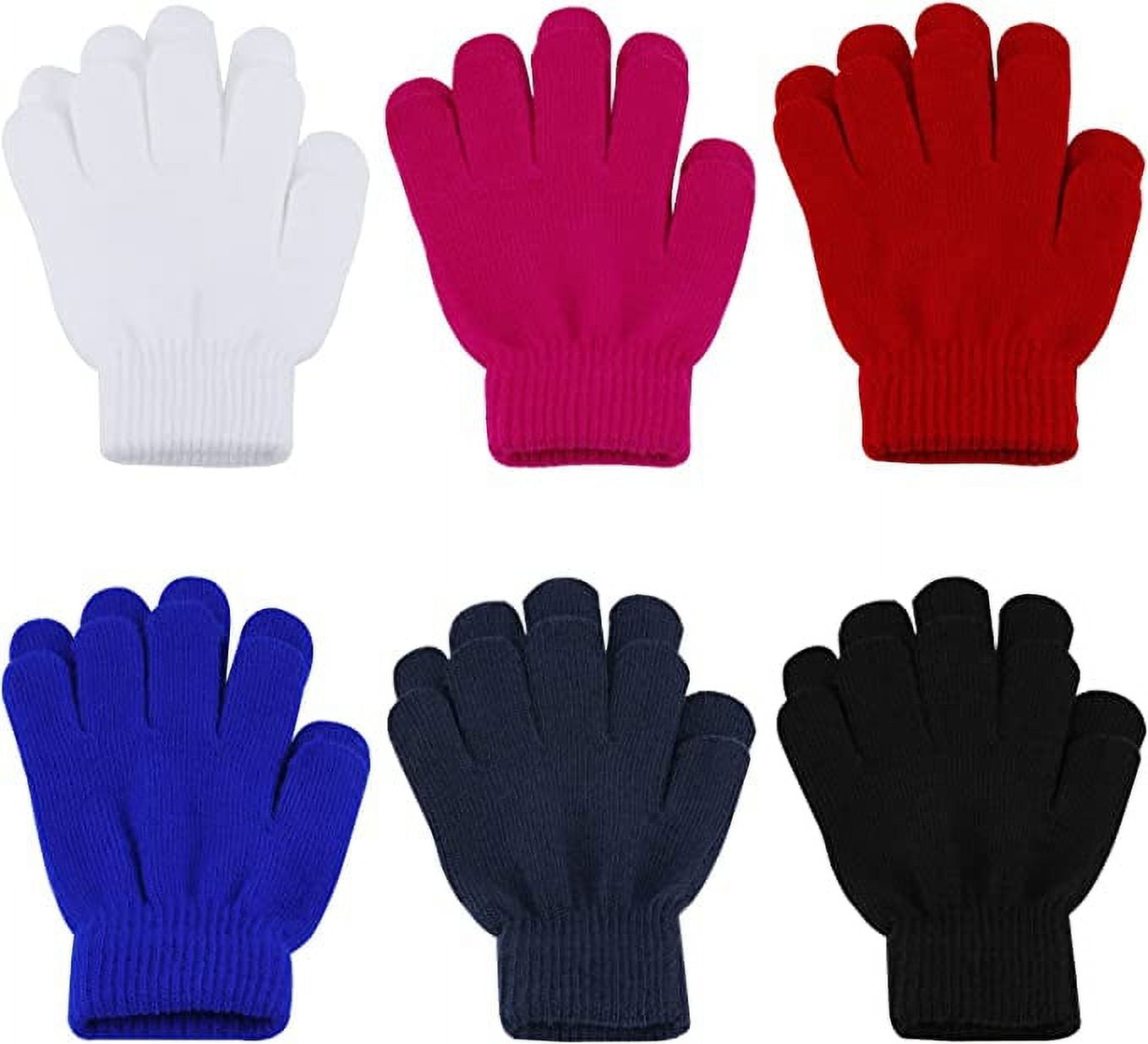 Kids Multi-Hand Knit Value Winter Magic Gloves - 12-Pack Assorted ...
