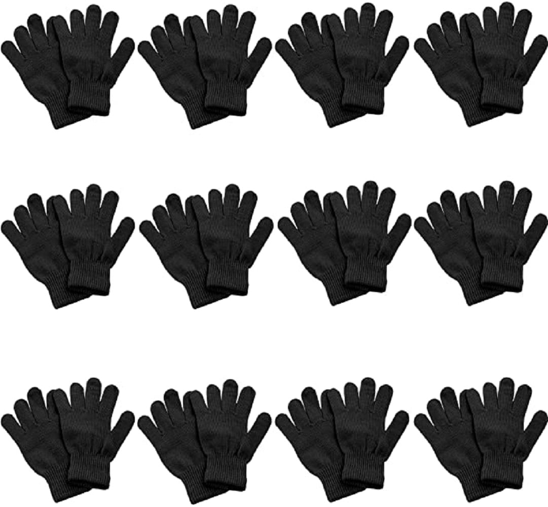 Kids Childrens Winter Stretch Magic Gloves Childrens Boy's 12-Pack ...