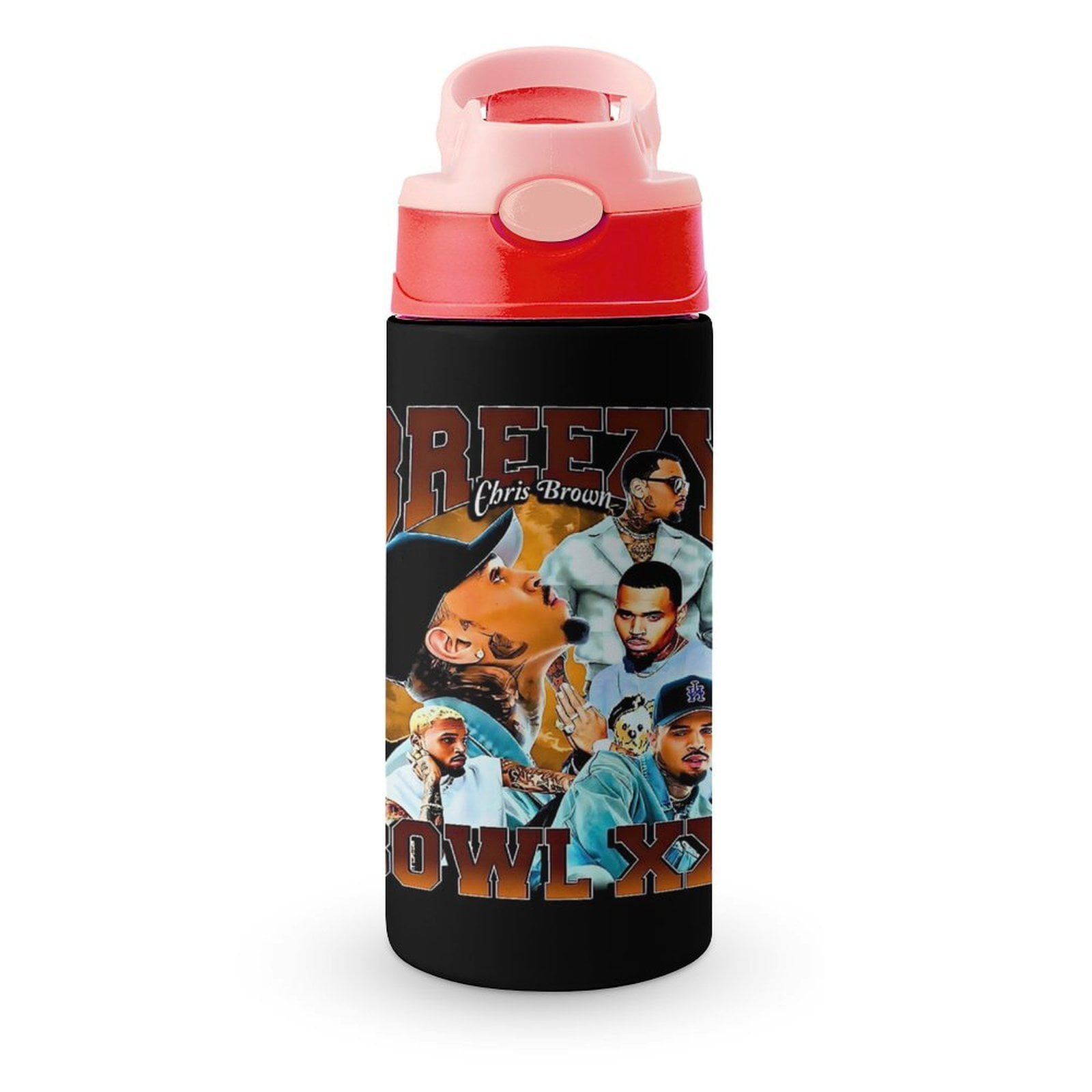 Kids Chris Bro-w Water Bottle with Straw Lid Vacuum Insulated Stainless ...