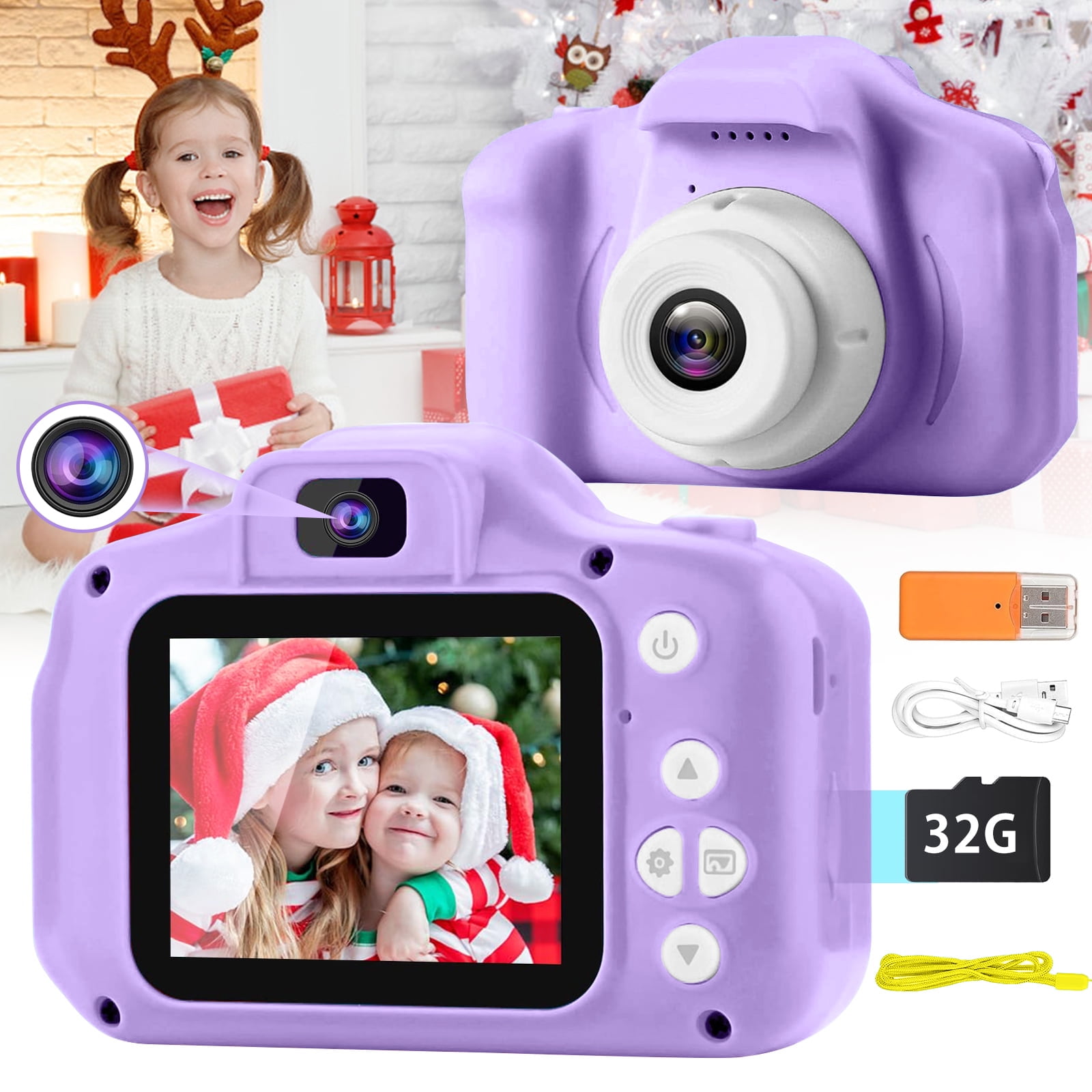 SANMADROLA Kids Camera Selfie Camera for Boys Girls, Christmas Birthday ...