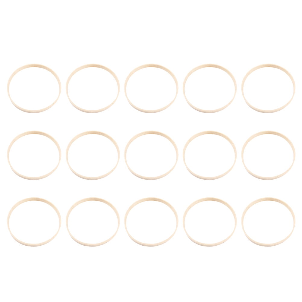15pcs Fan Frame Rings Dream Catcher Ring Creative Round Bamboo DIY ...