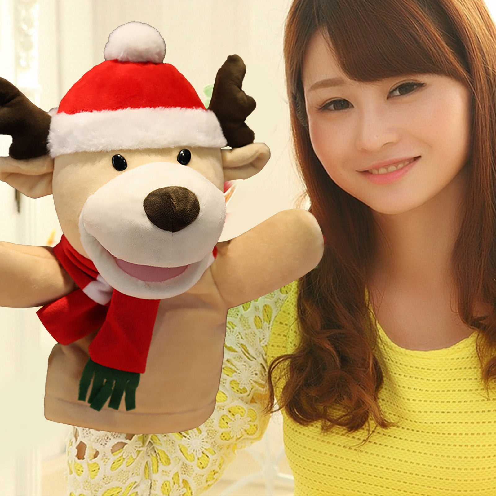 Kids Christmas Finger Puppet | 9.84x3.94x1.97in PP Role Play Toy ...