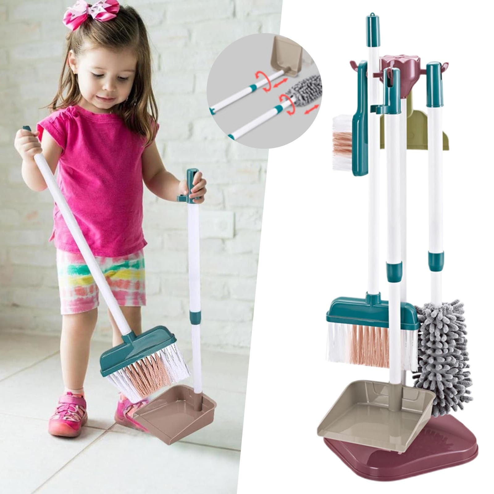 Kids Cleaning Set - 8-Piece Pretend Play Kit for Toddlers,Role Play ...
