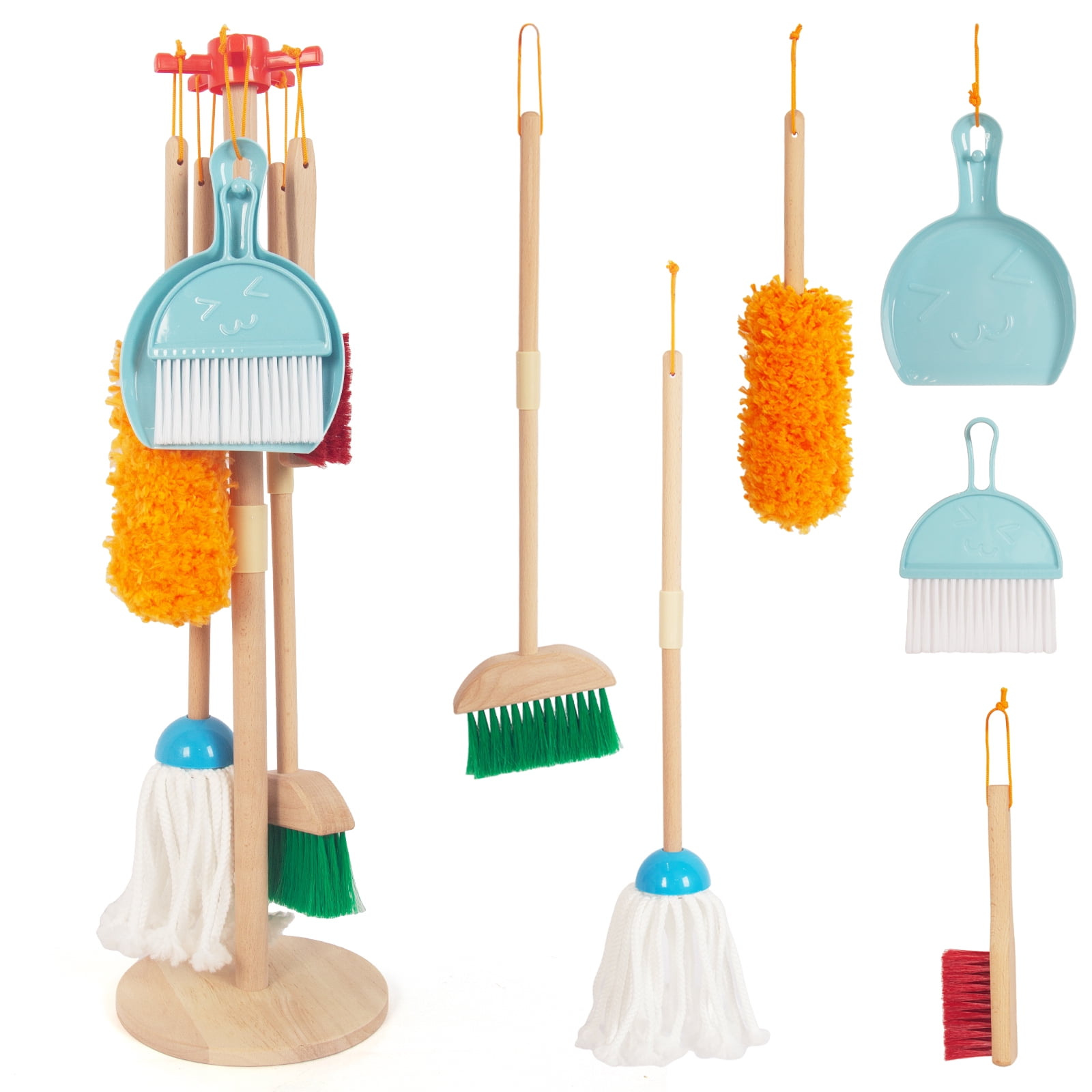 Kids Cleaning Set, Housekeeping Play Set Includes Broom Mop Duster ...