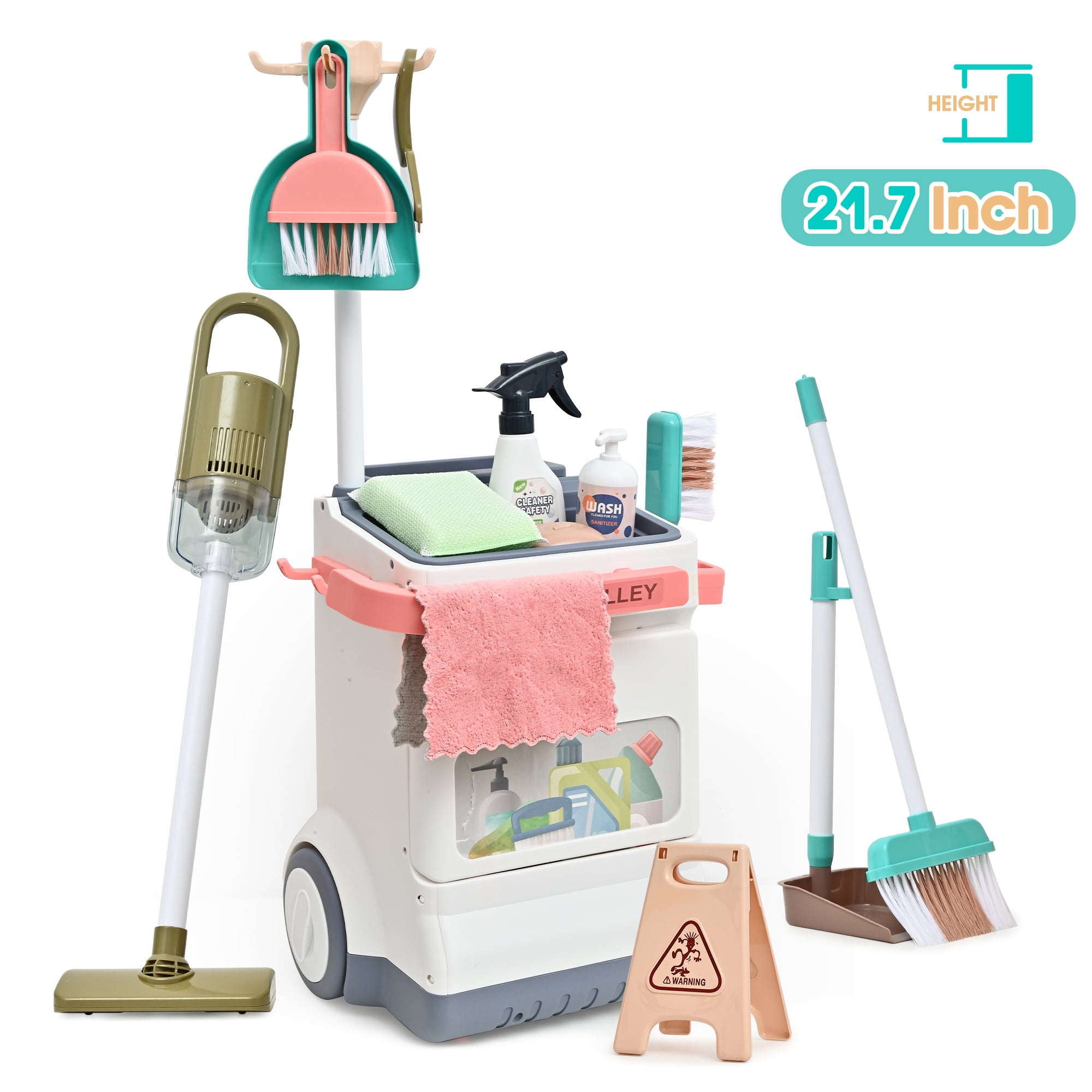 Toddler Cleaning Set - Kids Cleaning Toy Set with Vacuum Cleaner ...