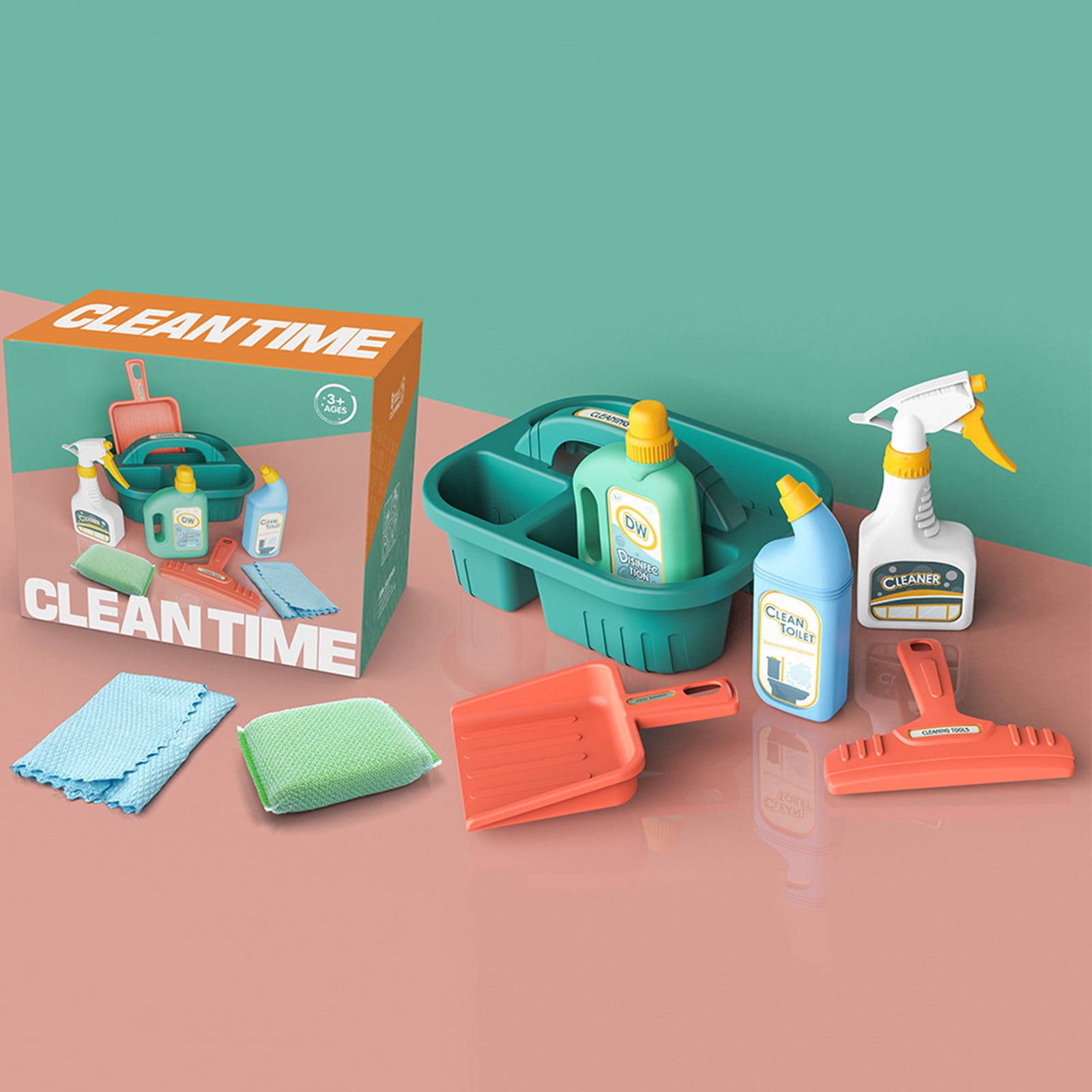 Kids Cleaning Toy Set - 8-Piece Mini Simulation House Cleaning Tools ...