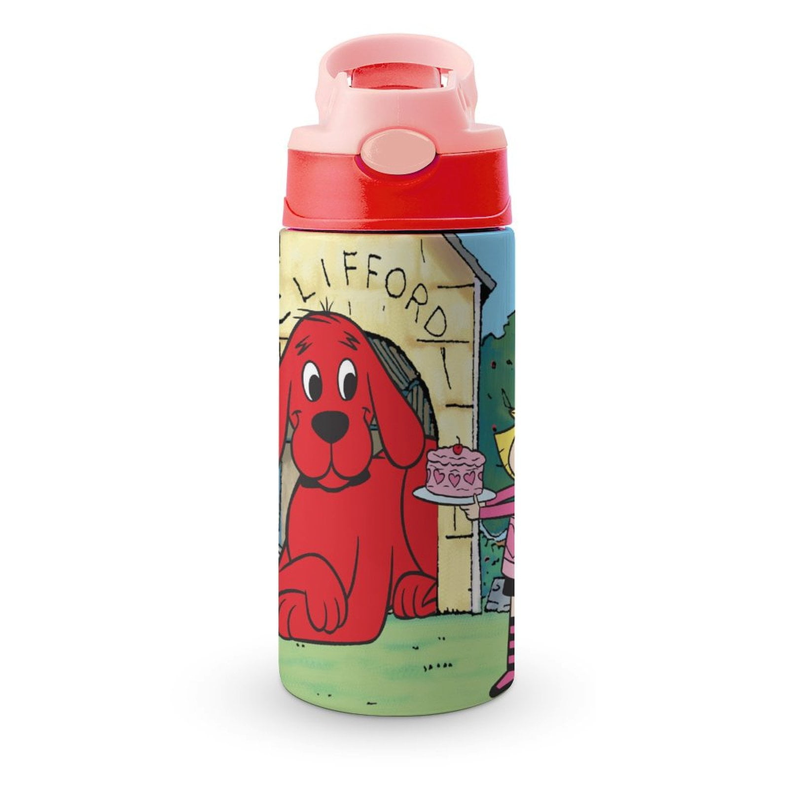 Kids Clif-ford Big Red Dog Water Bottle Insulated Stainless Steel Water ...