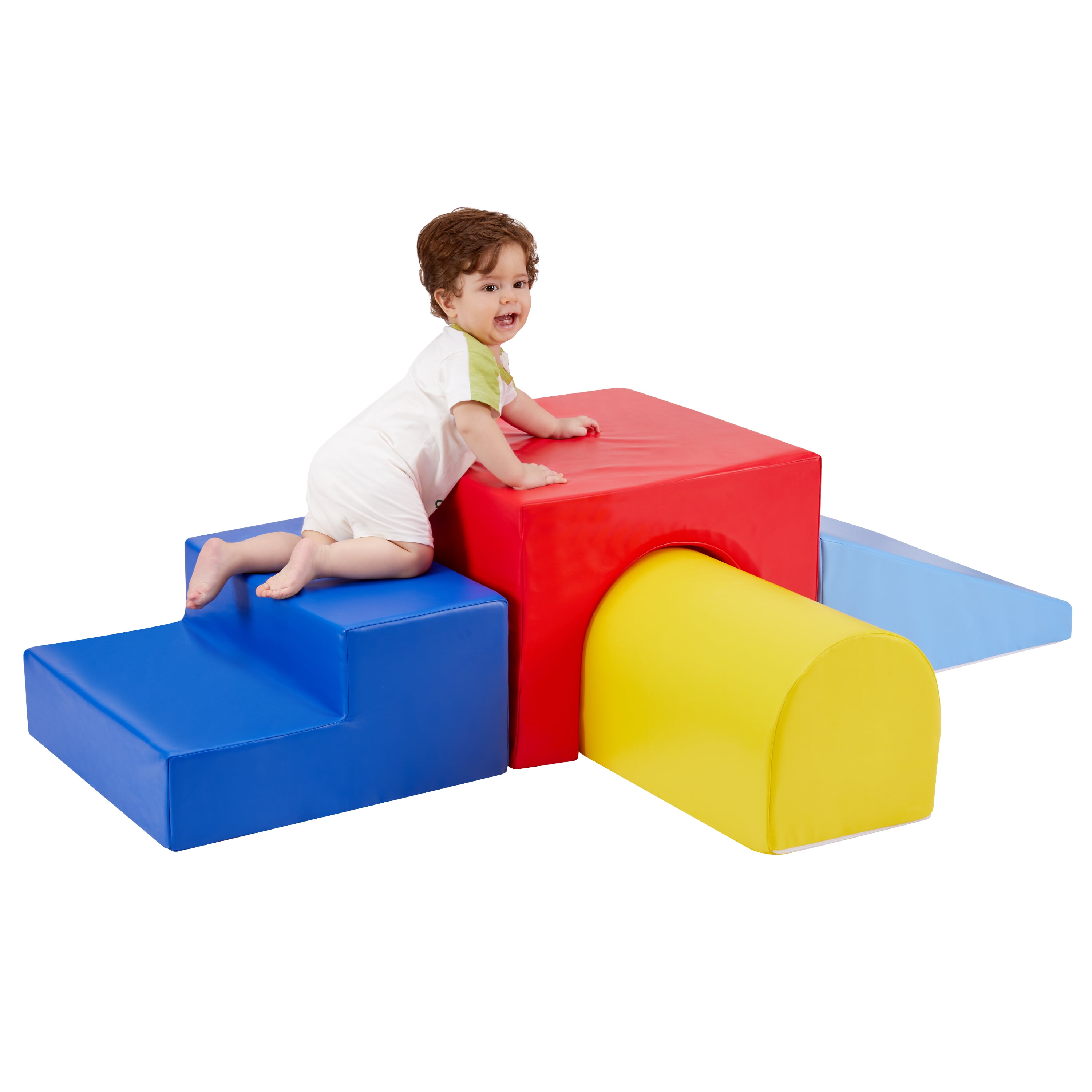 Kids Climb & Crawl Sets, 4-Piece Soft Foam Block Activity Play ...