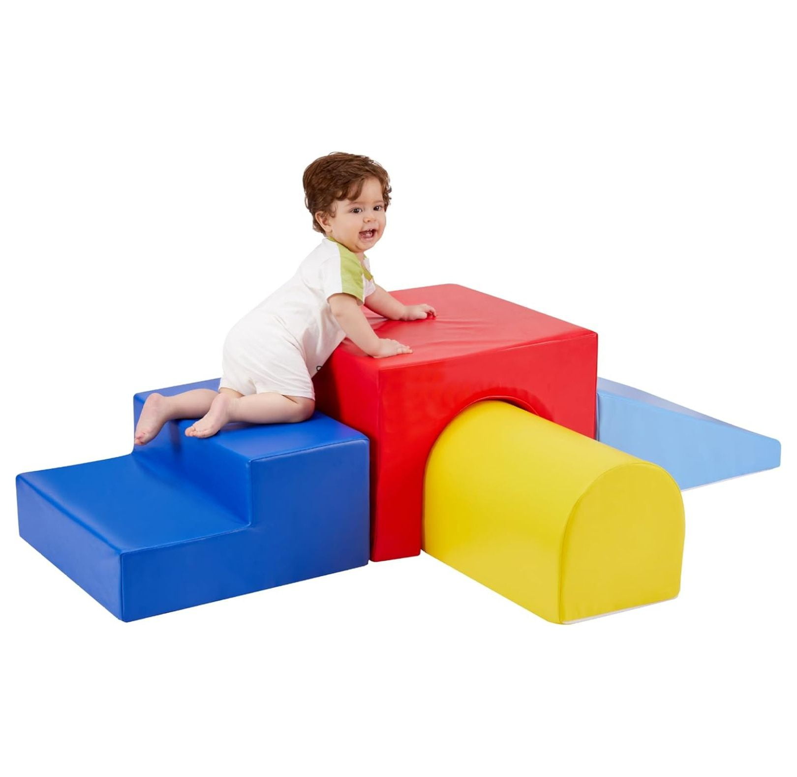 Kids Climb & Crawl Sets, 4-Piece Soft Foam Block Activity Play ...