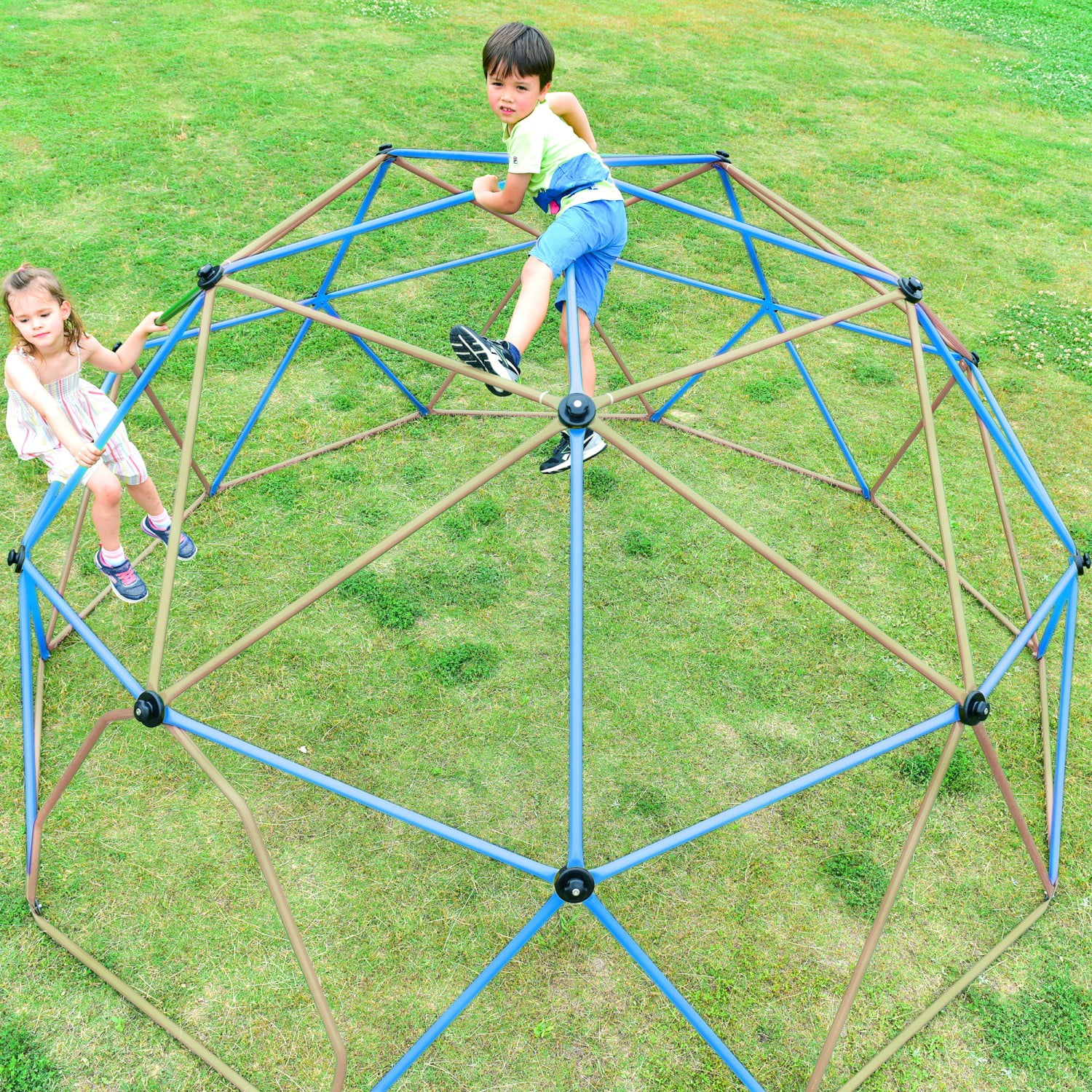 Kids Climbing Dome Tower - 12 ft Jungle Gym Geometric Playground Dome ...
