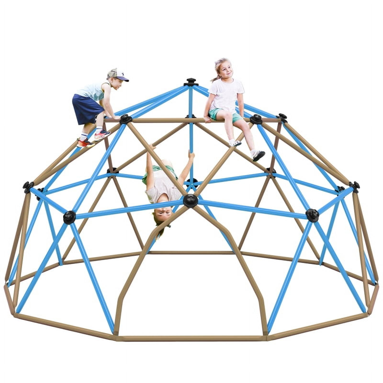 Kids Climbing Dome Tower - 13 ft Jungle Gym Geometric Playground Dome Climber Monkey Bars Play ...