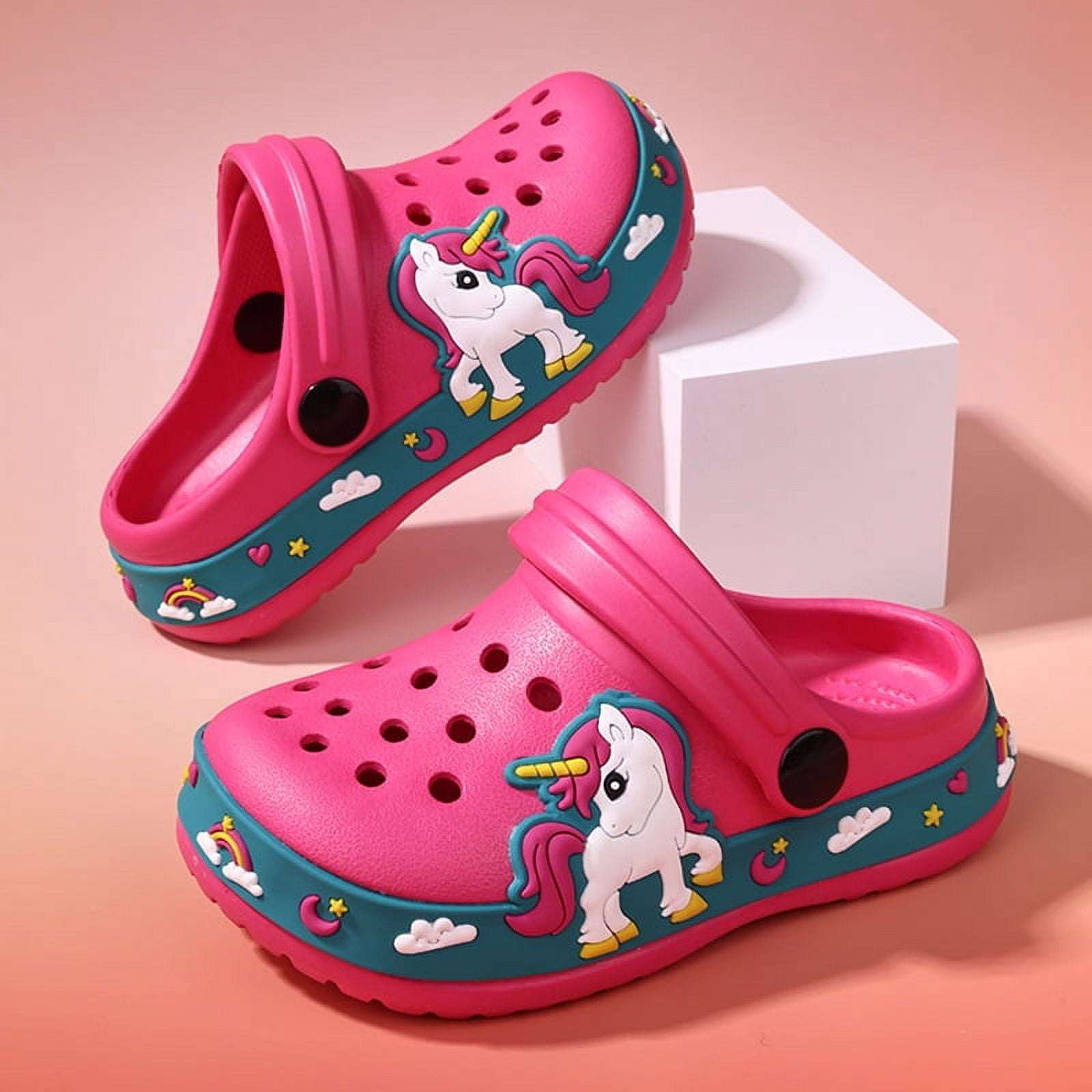 Kids Clogs Garden Shoes Girls Boys Lightweight Beach Pool Shower Slip ...