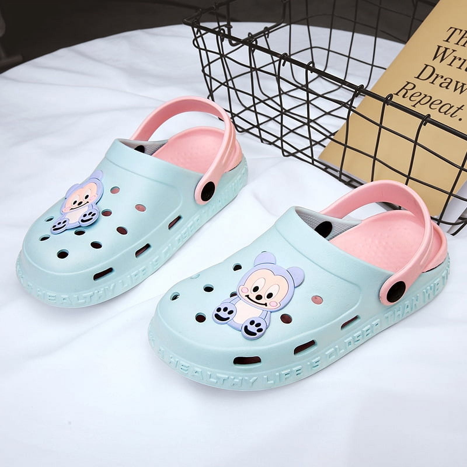Kids Clogs Garden Shoes Girls Boys Lightweight Beach Pool Shower Slip ...