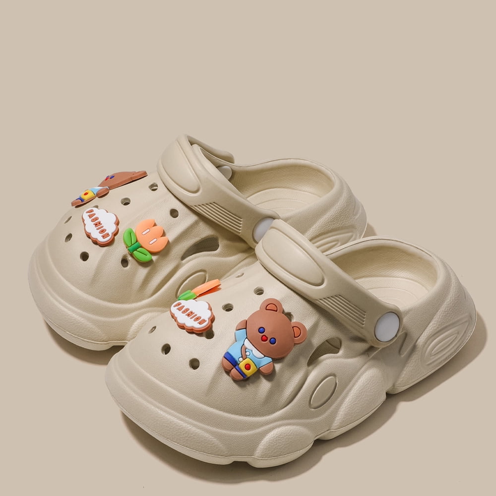 Kids Clogs Garden Shoes Girls Boys Lightweight Beach Pool Shower Slip ...